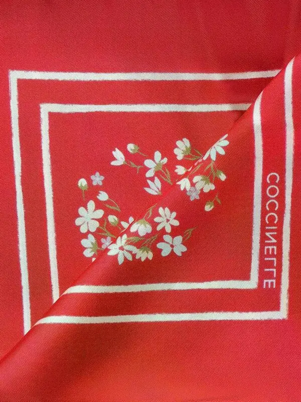 COCCINELLE Sakura Flower-print Silk Scarf