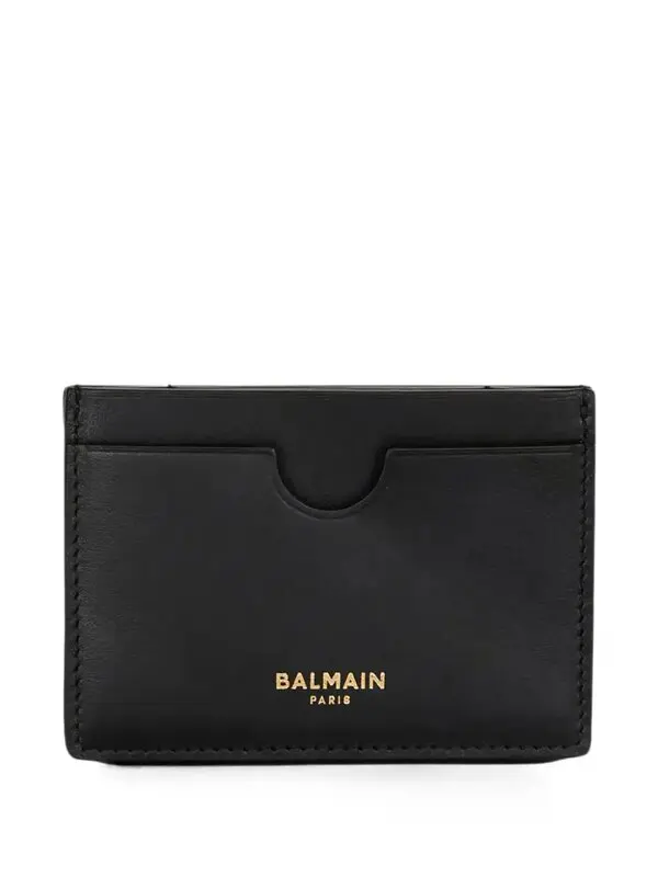 Balmain Logo-print Leather Card Holder
