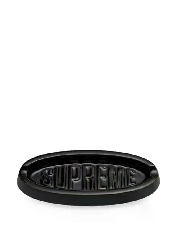 Supreme Logo-embossed Oval Tray - Black