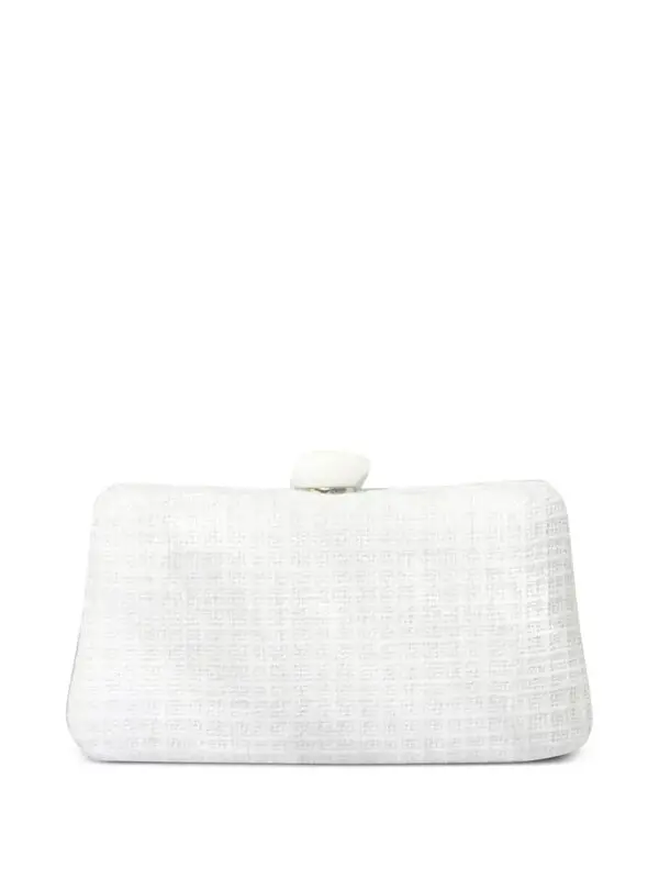 TWENTY FOURHAITCH Citara Tweed-effect Clutch Bag - White