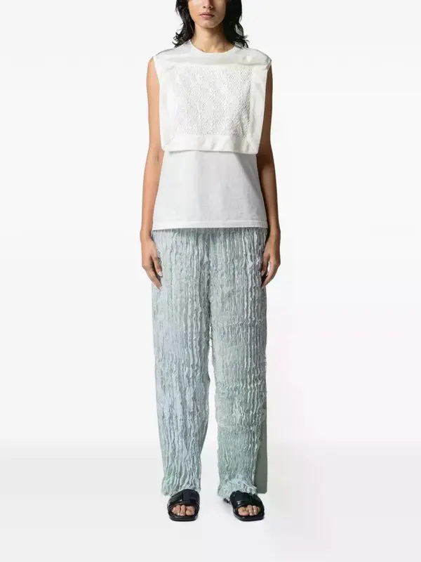 MULLER OF YOSHIOKUBO Lace-panel Sleeveless Top