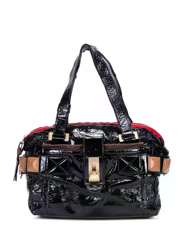 Chloé Stud-embellished Turn-lock Tote Bag - Black