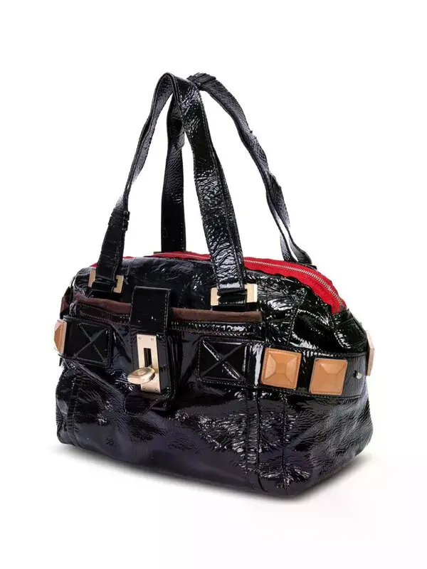 Chloé Stud-embellished Turn-lock Tote Bag - Black