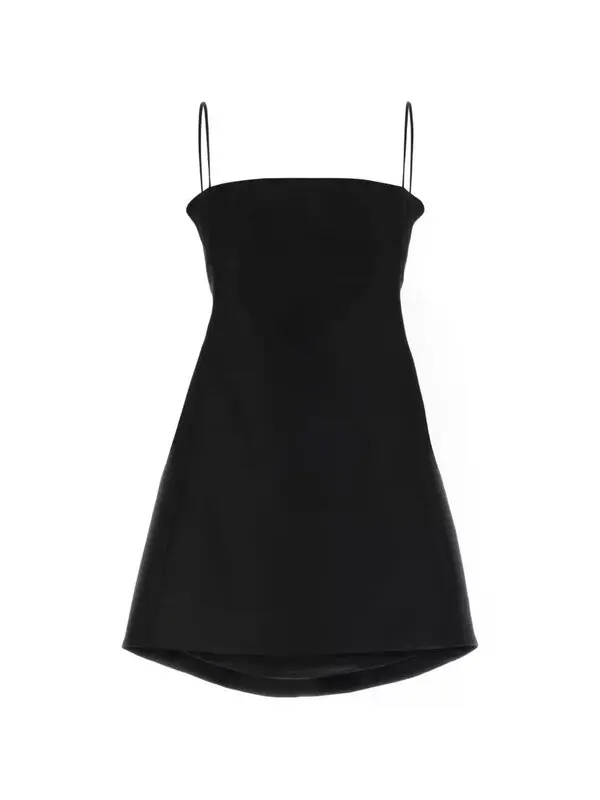Balenciaga Spaghetti-strap Flared Mini Dress - Black
