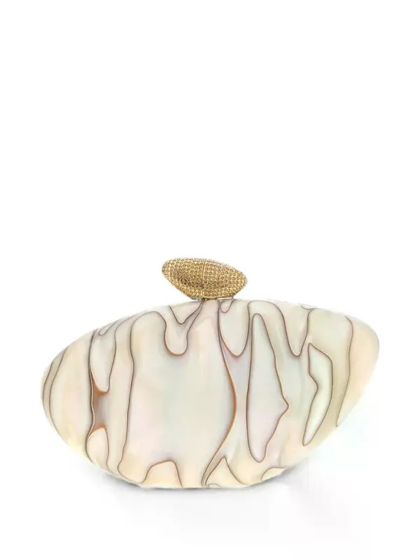Benedetta Bruzziches Mini Armonia Marble-effect Clutch Bag
