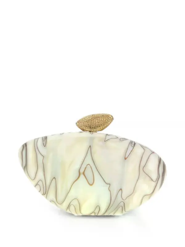 Benedetta Bruzziches Mini Armonia Marble-effect Clutch Bag