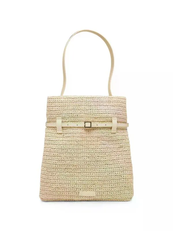 Manu Atelier Crochet Leather Tote Bag
