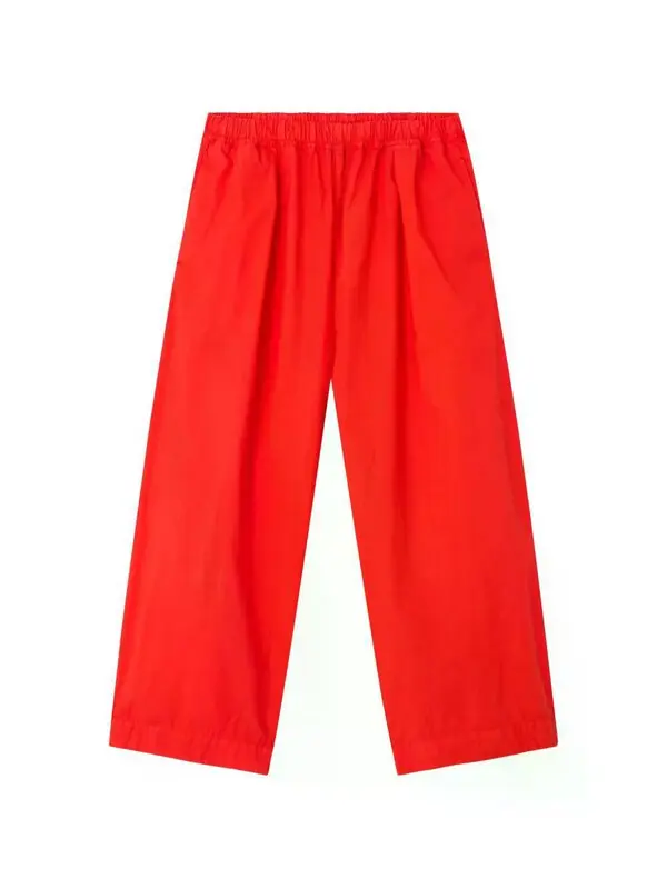 American Vintage Bailow Wide-leg Cropped Pants - Red