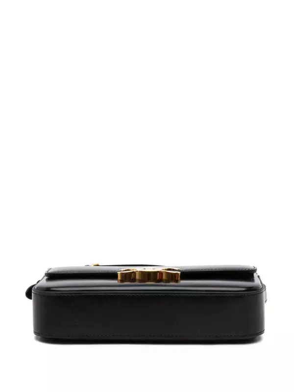 Celine 2025 Shiny Calfskin Triomphe Claude Shoulder Bag