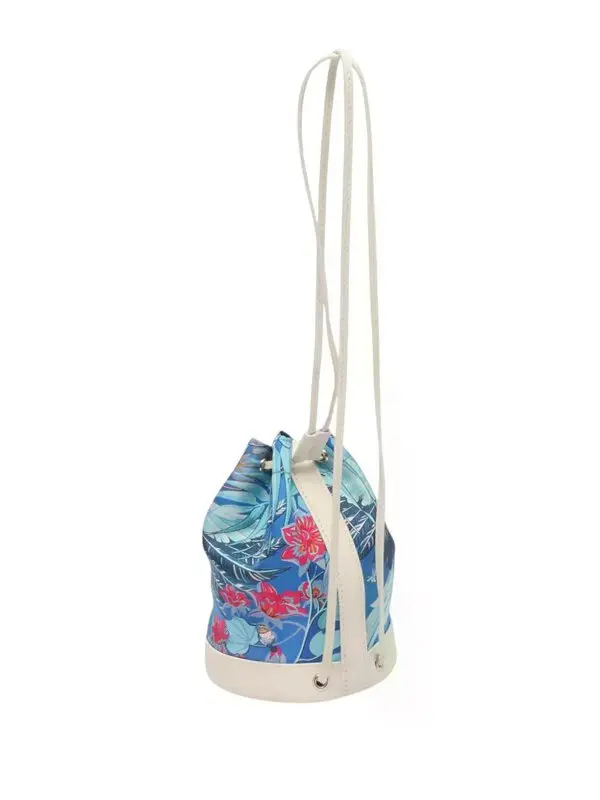 Hermès Silk Bucket Bag - Blue