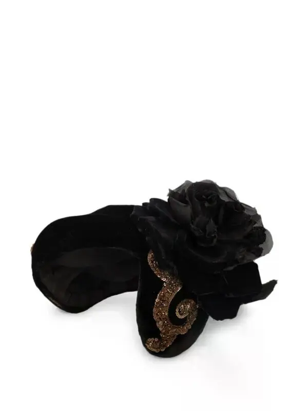 Vintage Floral-detail Sequin-embellished Hat