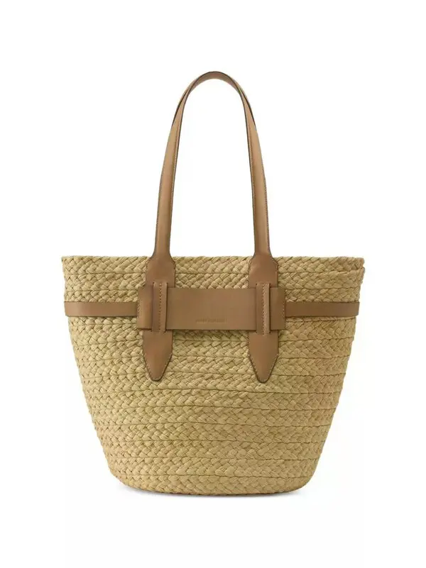 Helen Kaminski Woven Raffia Tote Bag - Neutrals