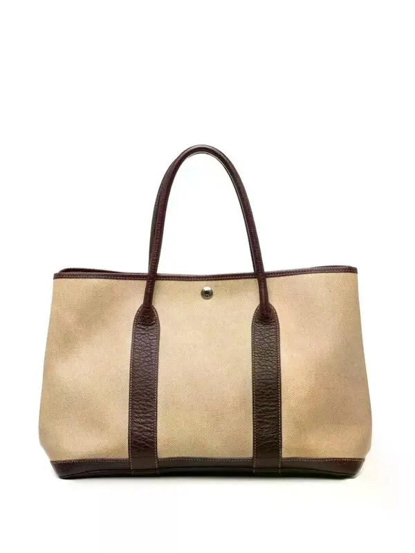 Hermès Toile And Buffle Skipper Garden Party 36 Tote Bag - Brown