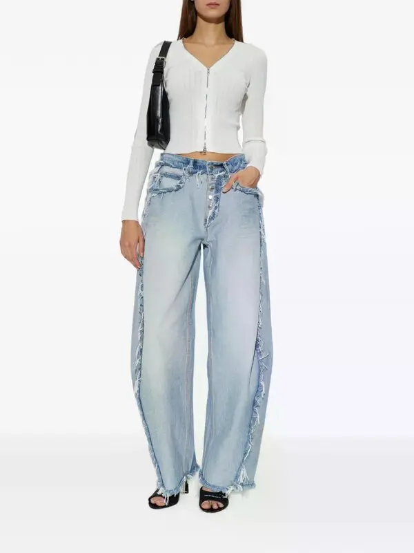 Alexander Wang Ribbed Knit Zip-fastening V-neck Cardigan