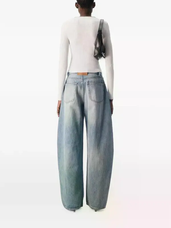 Alexander Wang Ribbed Knit Zip-fastening V-neck Cardigan - White