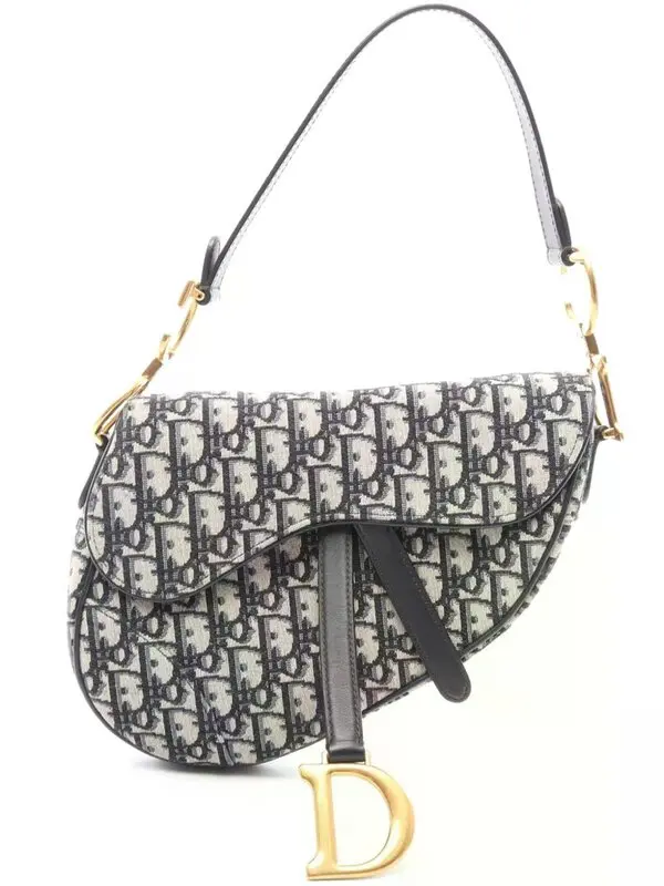 Dior 2000-2026 Oblique Canvas Saddle Bag Shoulder Bag