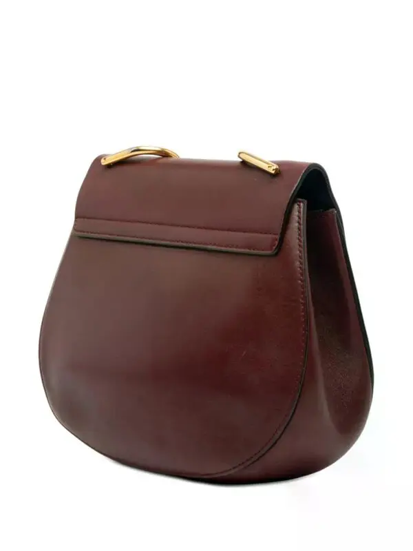 Chloé Drew Bicolor Suede And Calfskin Crossbody Bag - Red