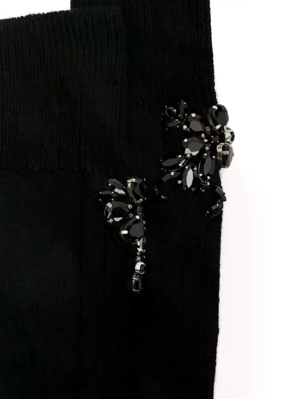 Simone Rocha Embellished Rose Knee Socks