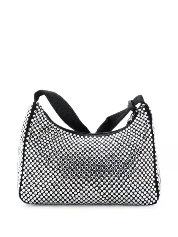 Prada Re-edition 2000 Crystal Embellished Mini Hobo Bag