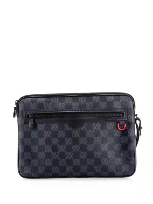 LOUIS VUITTON Utility Supple Damier Graphite Clutch Bag