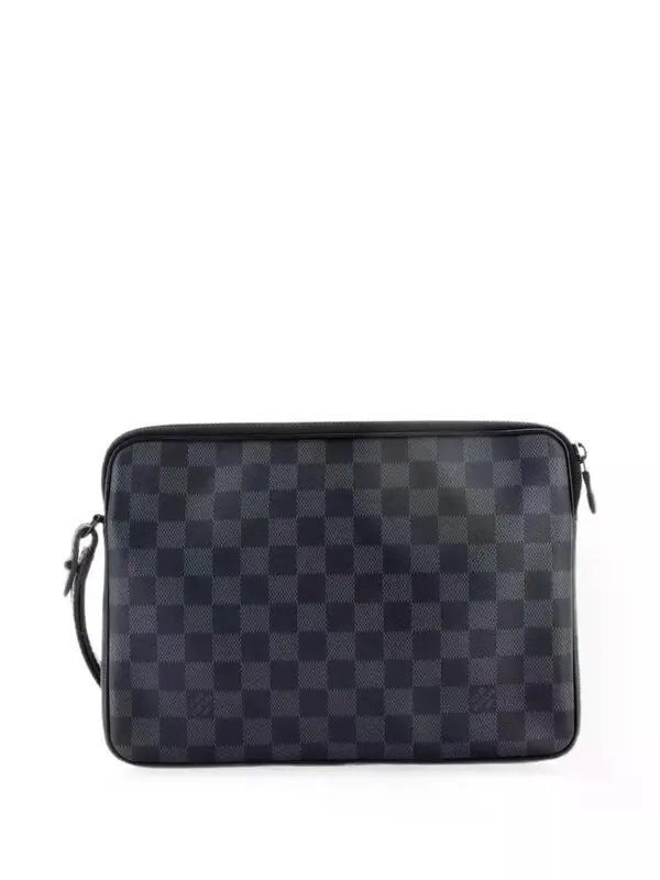 LOUIS VUITTON Utility Supple Damier Graphite Clutch Bag