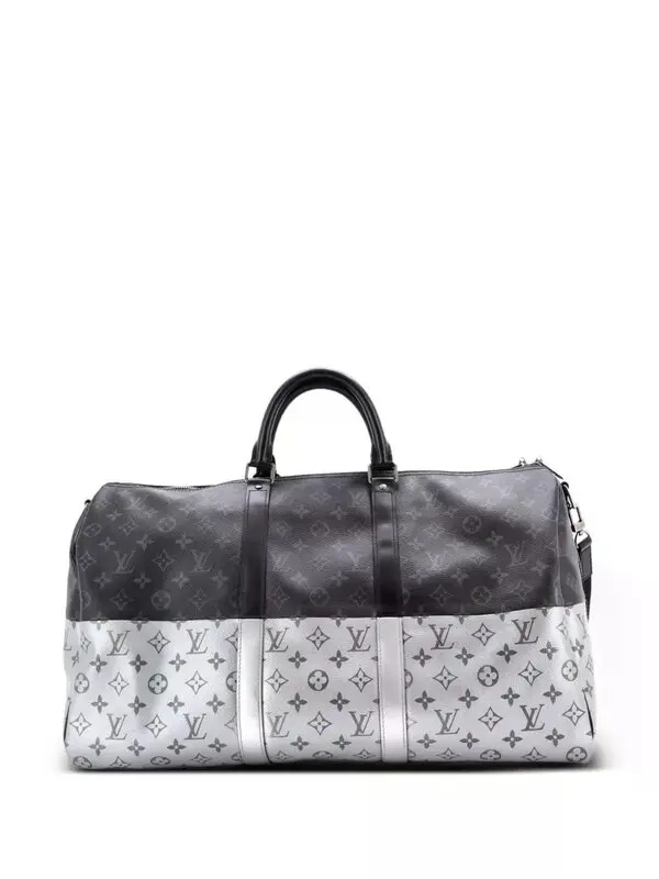 LOUIS VUITTON Keepall Bandouliere 50 Travel Bag - Black