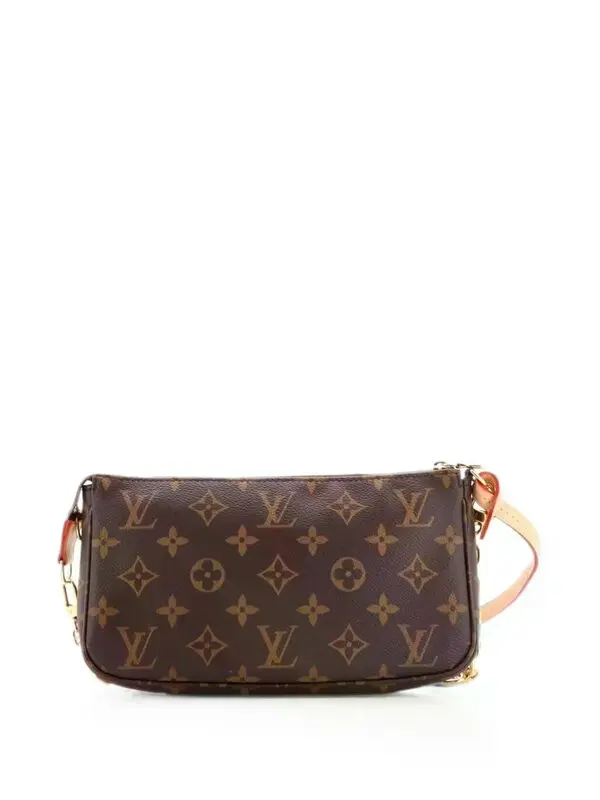 LOUIS VUITTON Monogram Canvas Chain Pochette Accessories Nm Shoulder Bag - Brown