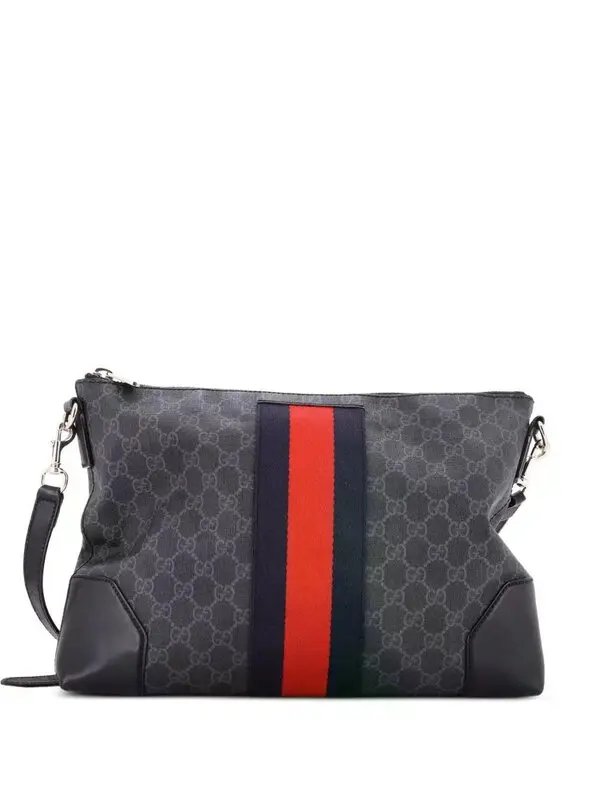 Gucci Gg Coated Canvas Medium Messenger Bag - Black