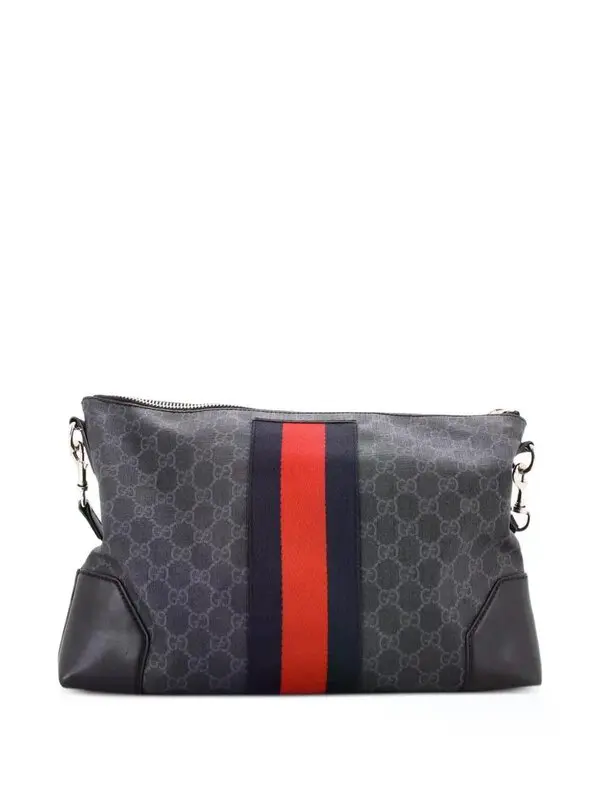Gucci Gg Coated Canvas Medium Messenger Bag - Black