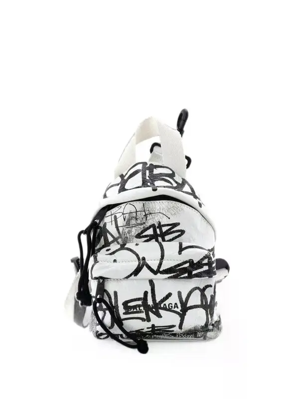 Balenciaga Explorer Graffiti Leather Mini Backpack