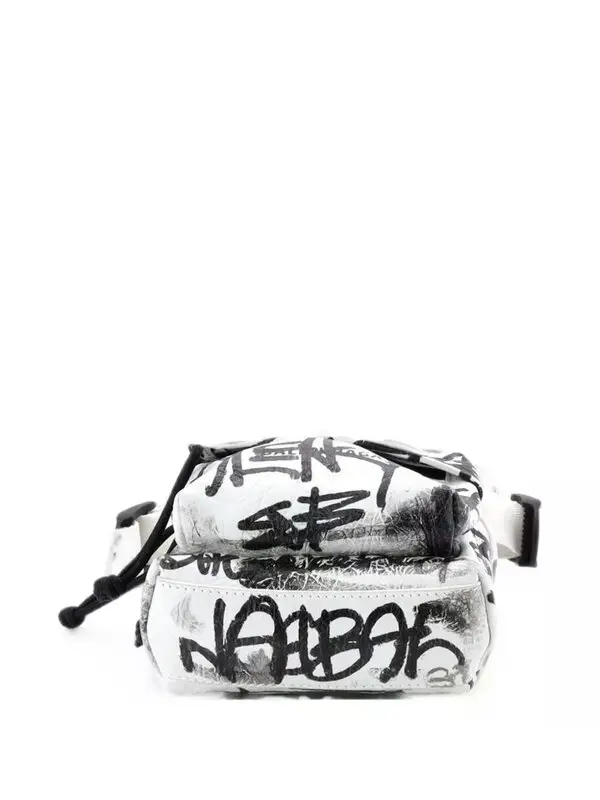 Balenciaga Explorer Graffiti Leather Mini Backpack