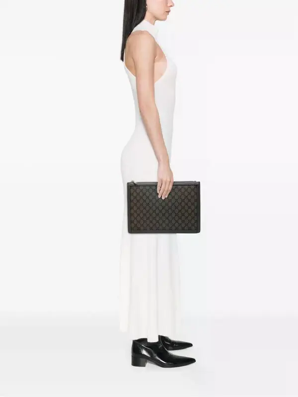 Gucci Gg Supreme Ophidia Clutch Bag