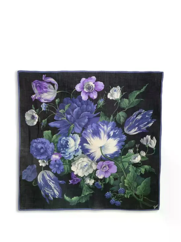 Kenzo Floral-print Scarf - Black