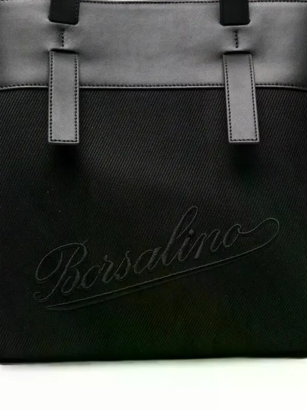 Borsalino Logo-embroidered Tote Bag