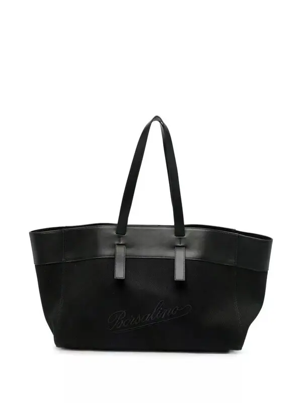 Borsalino Logo Embroidered Tote Bag