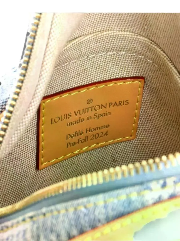 LOUIS VUITTON Damier 3d Denim Chess Messenger Bag