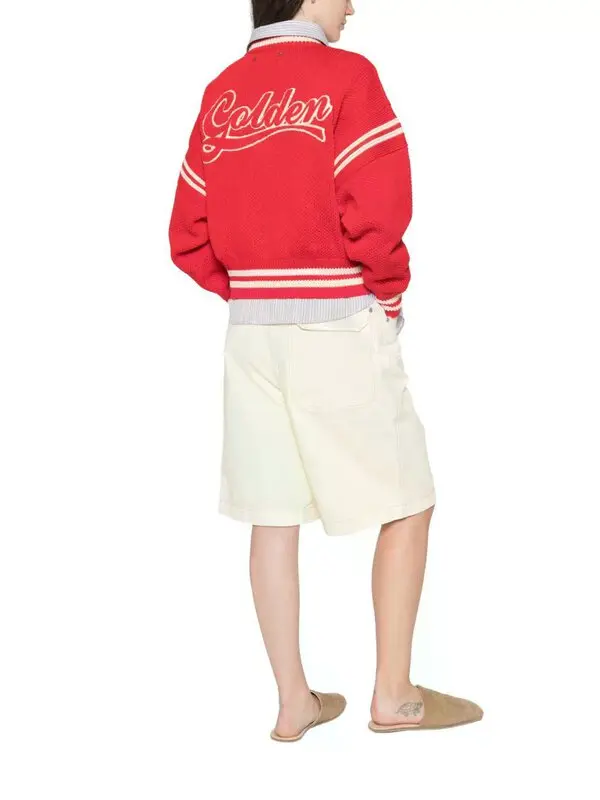 GOLDEN GOOSE Long-sleeve Round-neck Sweater - Red