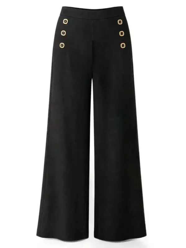 EDWARD ACHOUR PARIS Button-detail Wide-leg Trousers