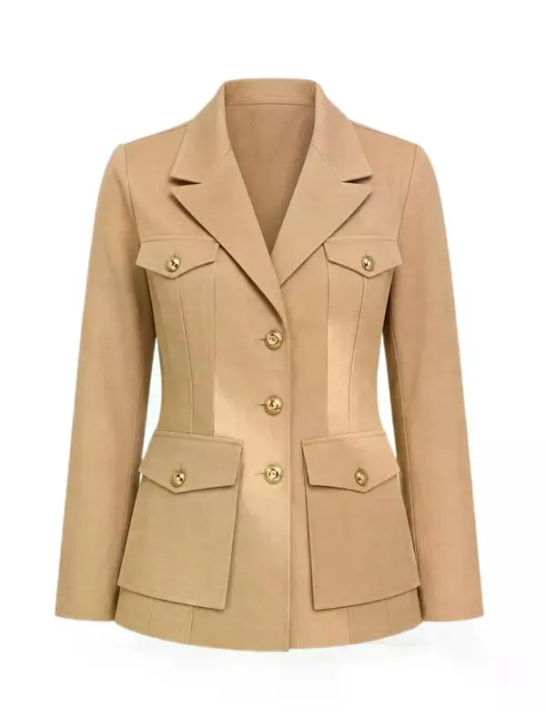 Elisabetta Franchi Single-breasted Flap-pocket Jacket