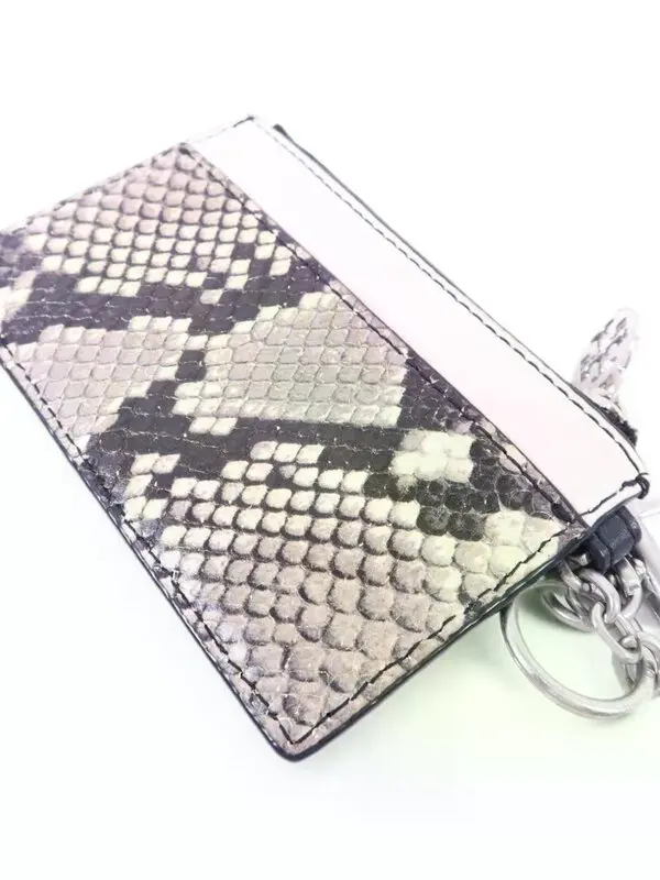Tory Burch Studded Snakeskin-effect Cardcase