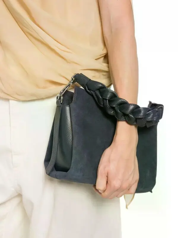 COCCINELLE Braided-handle Suede Tote Bag