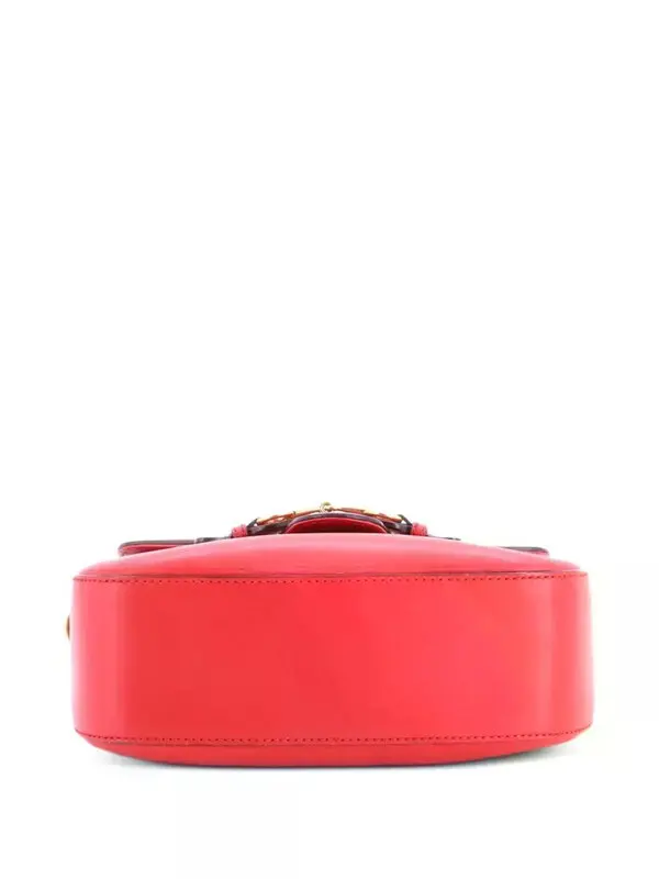 Gucci Lady Web Leather Medium Shoulder Bag - Red