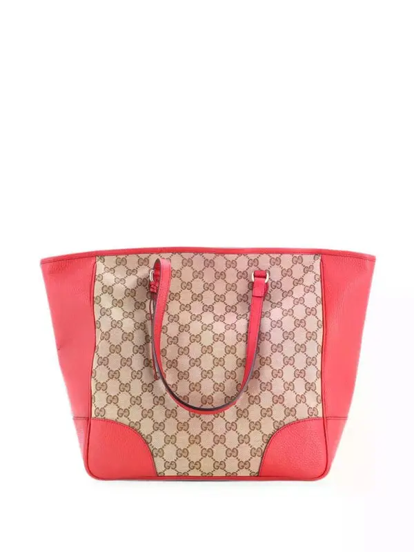 Gucci Bree Gg Canvas With Leather Medium Tote Bag