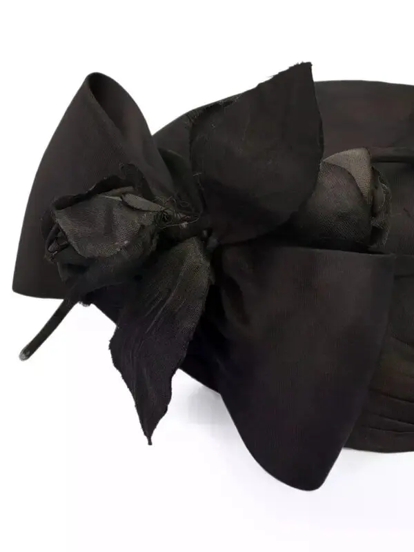 Vintage Bow-embellished Floral-detail Hat