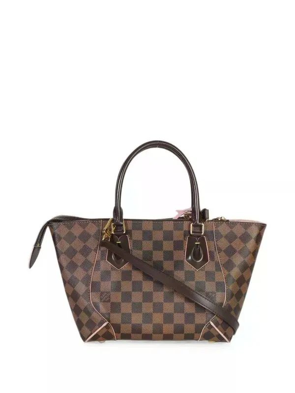 LOUIS VUITTON 2015 Pm Caissa Damier Ebene Tote Bag