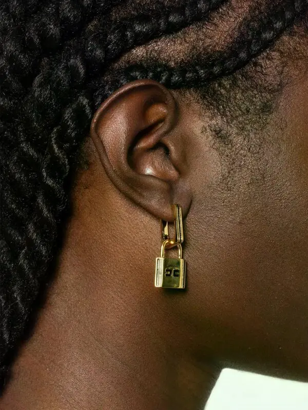 Elisabetta Franchi Padlock-detail Drop Earrings