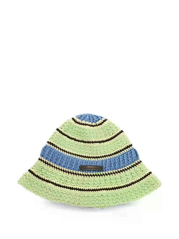 Stella McCartney Striped Crochet Bucket Hat