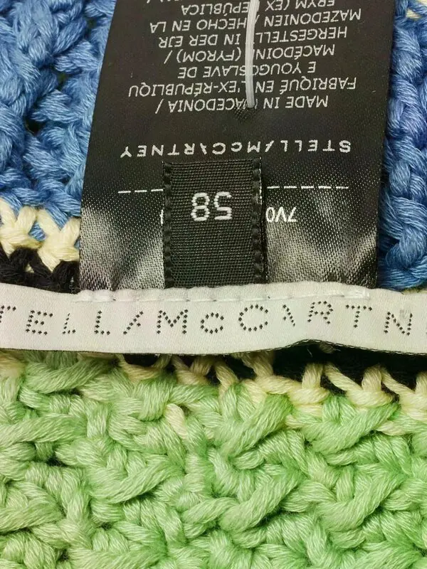 Stella McCartney Striped Crochet Bucket Hat