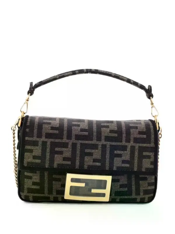 Fendi Baguette Nm Bag Zucca Canvas Mini Crossbody Bag