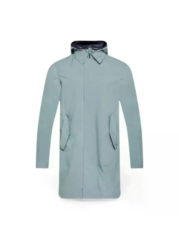 Herno Hooded Concealed-fastening Coat